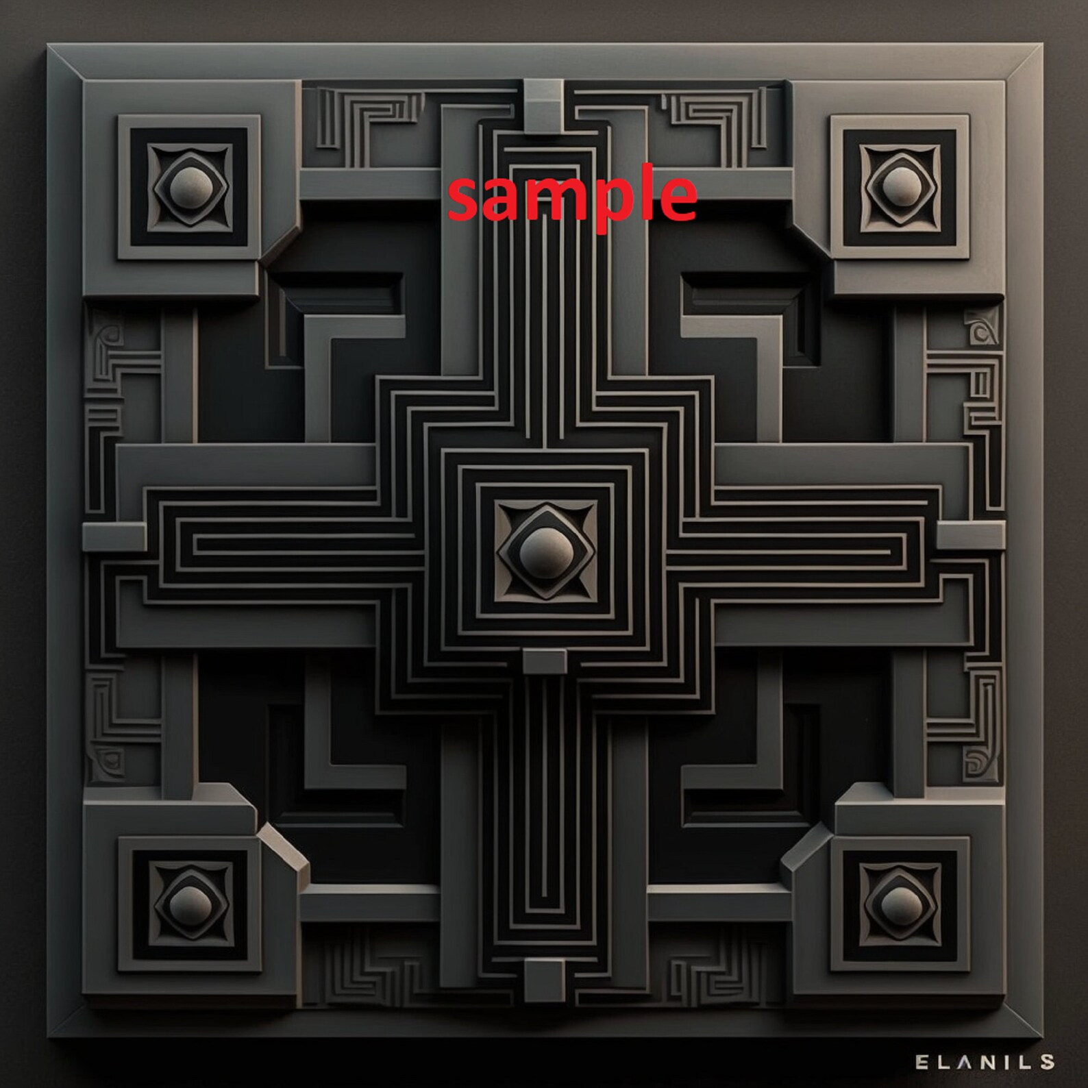 Art Deco Brutalist Tile Inspired by Frank Lloyd Wright's Ennis House ...