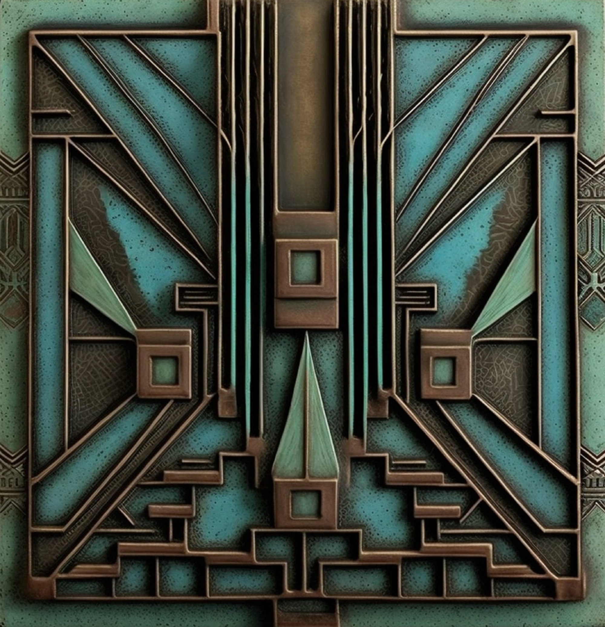 Art Deco Tile Inspired by Frank Lloyd Wright's Ennis House Digital ...