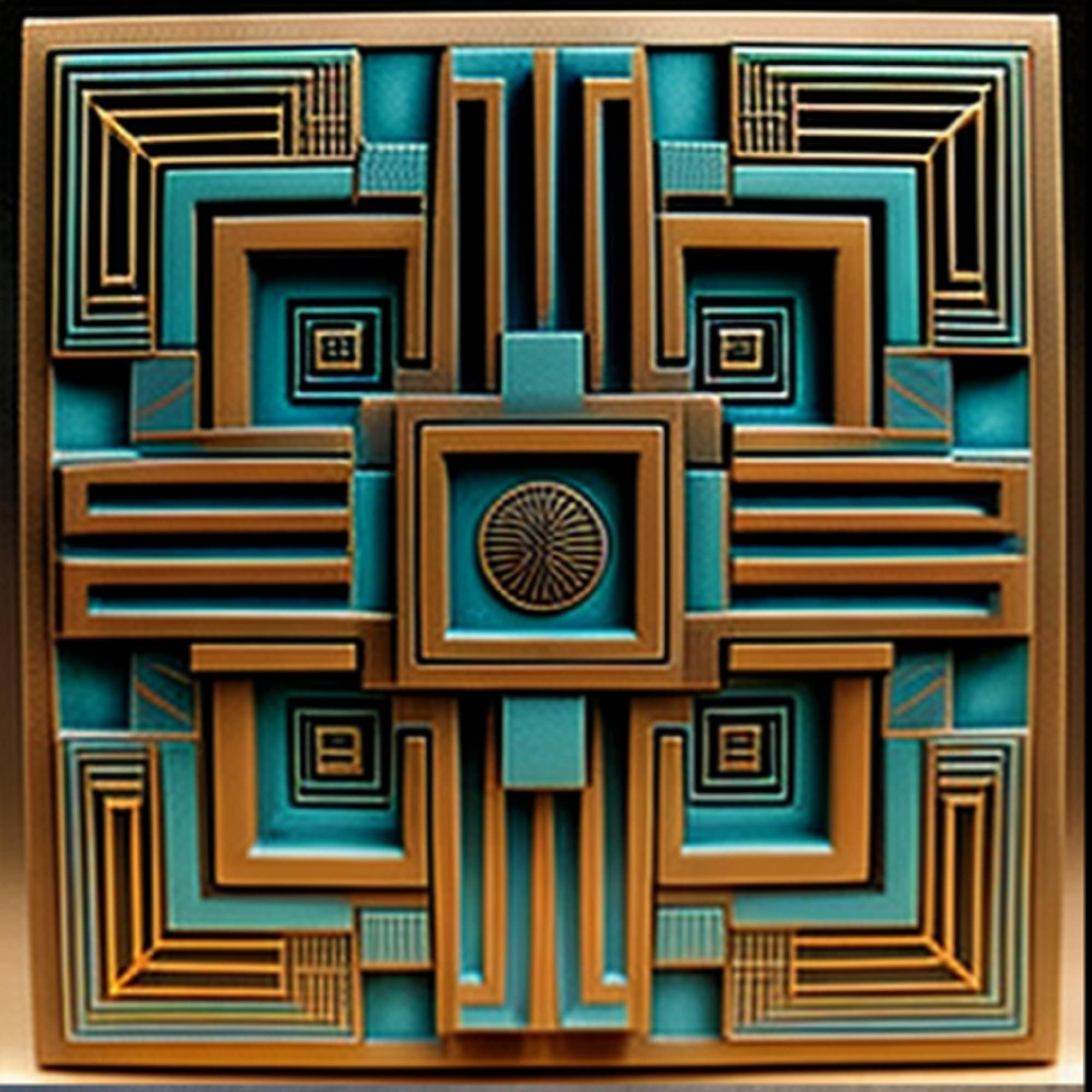 Art Deco Tile Inspired by Frank Lloyd Wright's Ennis House Digital ...