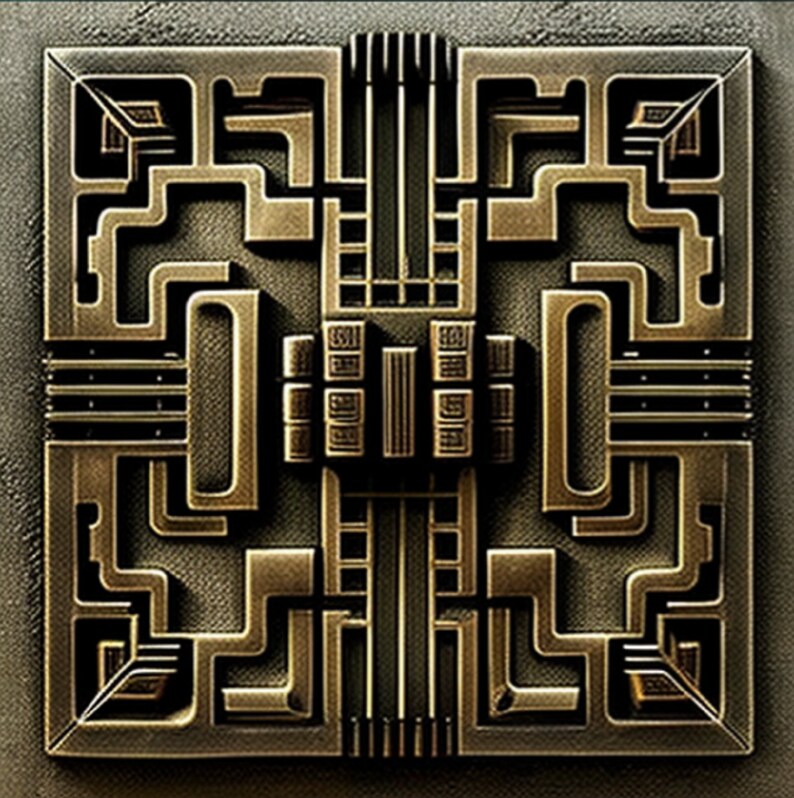 Art Deco Tile Inspired by Frank Lloyd Wright's Ennis House Digital ...