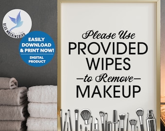 Makeup Removal Sign - Etsy