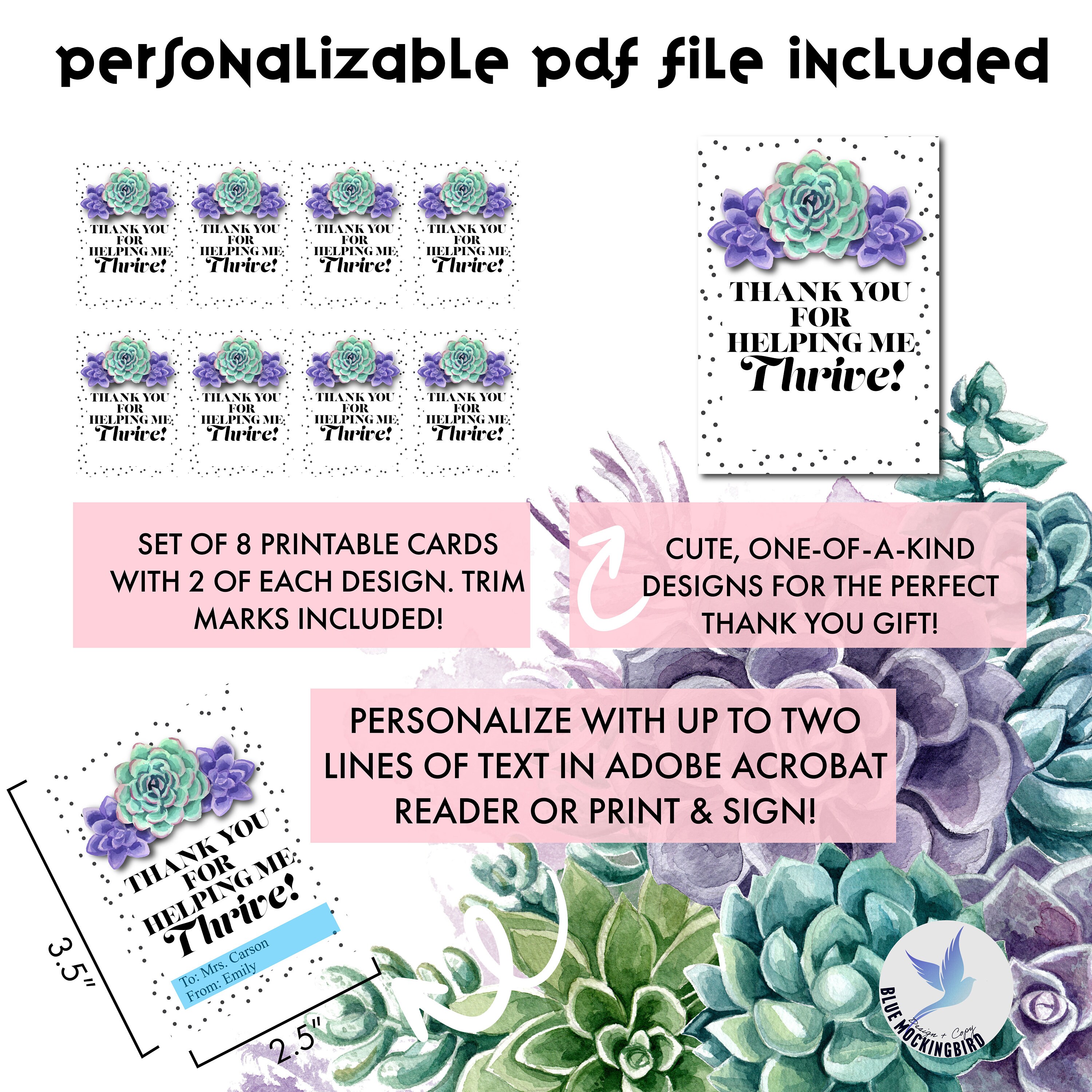 Printable Teacher Appreciation Gift Tag, Thank You for Helping Me ...