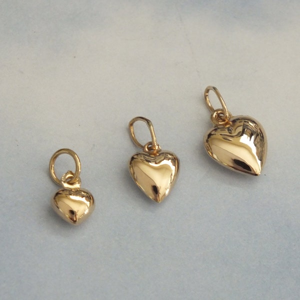 Gold Heart Charm - Etsy
