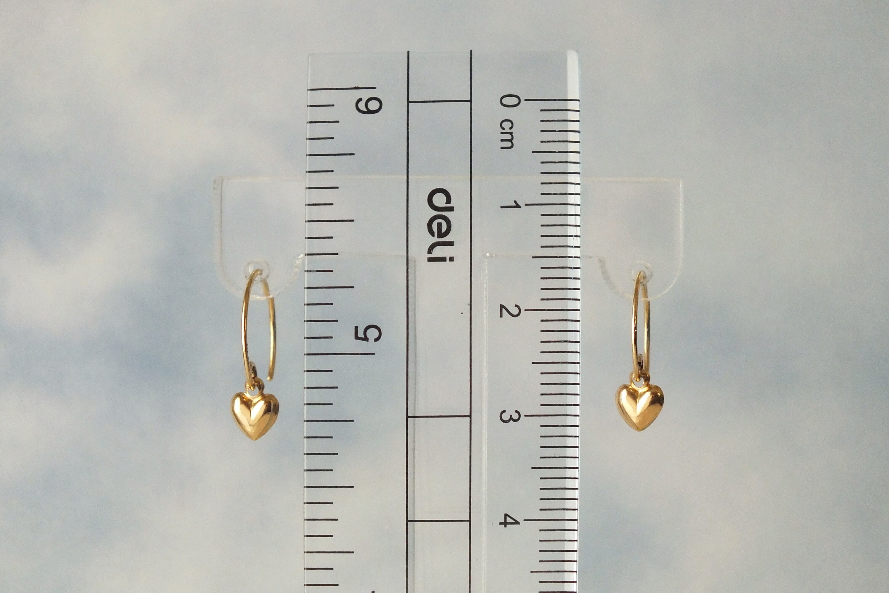 Heart Huggie Hoop Earrings, 14k Solid Gold Heart Hoop Earrings, Gold ...