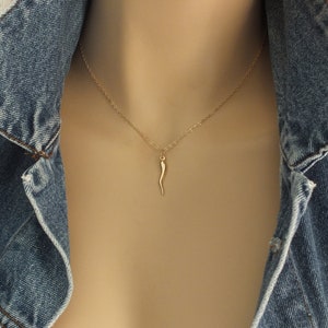 Gold Fertility Necklace 14k Solid Gold Puffed Fertility Horn - Etsy