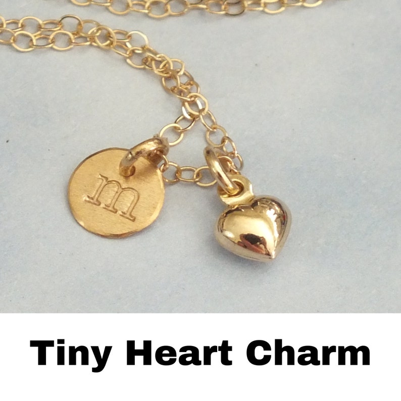 Solid Gold Heart Charm, 14k Solid Gold Heart Pendant, Puffy Heart Charm ...