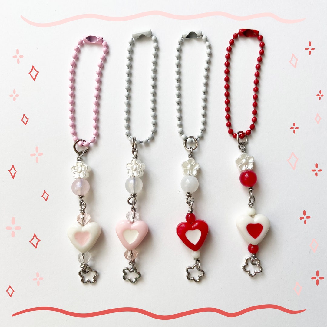 Heart Keychain / Matching Besties Phone Strap - Etsy