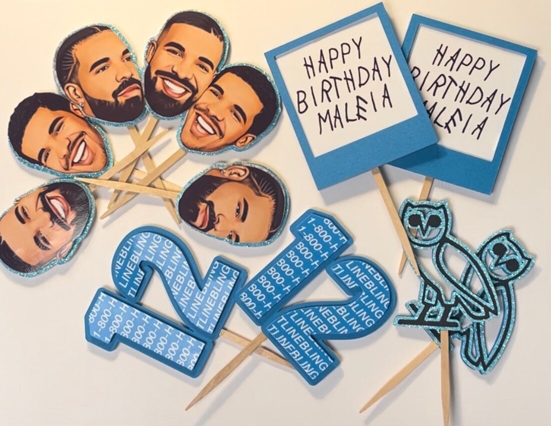 DRAKE CUPCAKE TOPPERS - Etsy