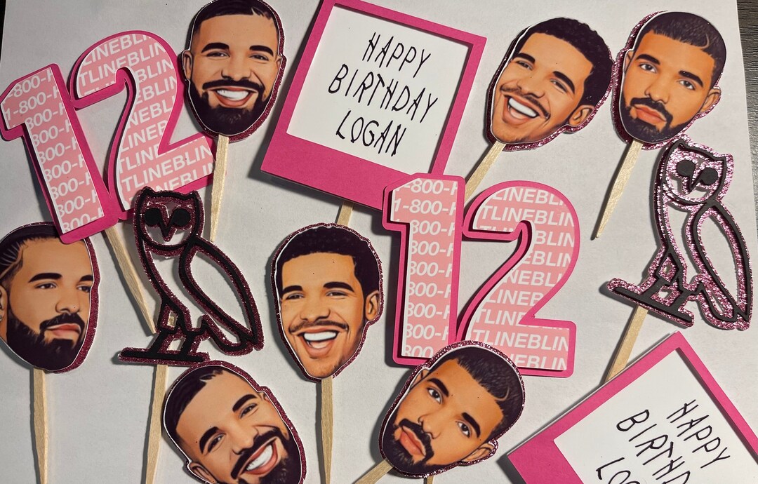 DRAKE CUPCAKE TOPPERS - Etsy