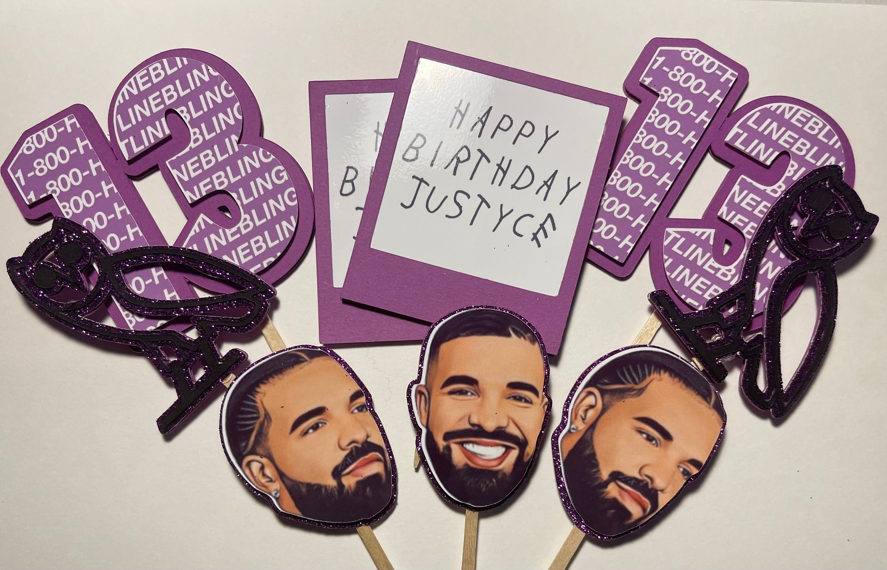 DRAKE CUPCAKE TOPPERS - Etsy