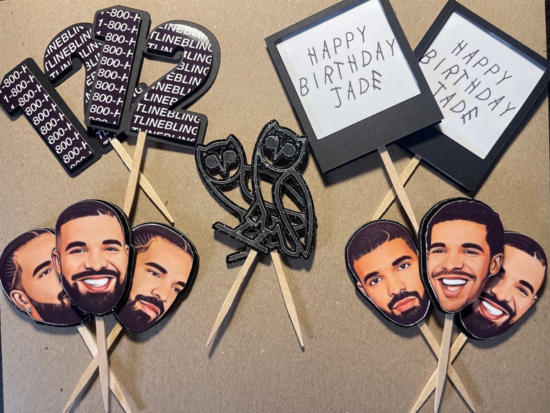 DRAKE CUPCAKE TOPPERS - Etsy