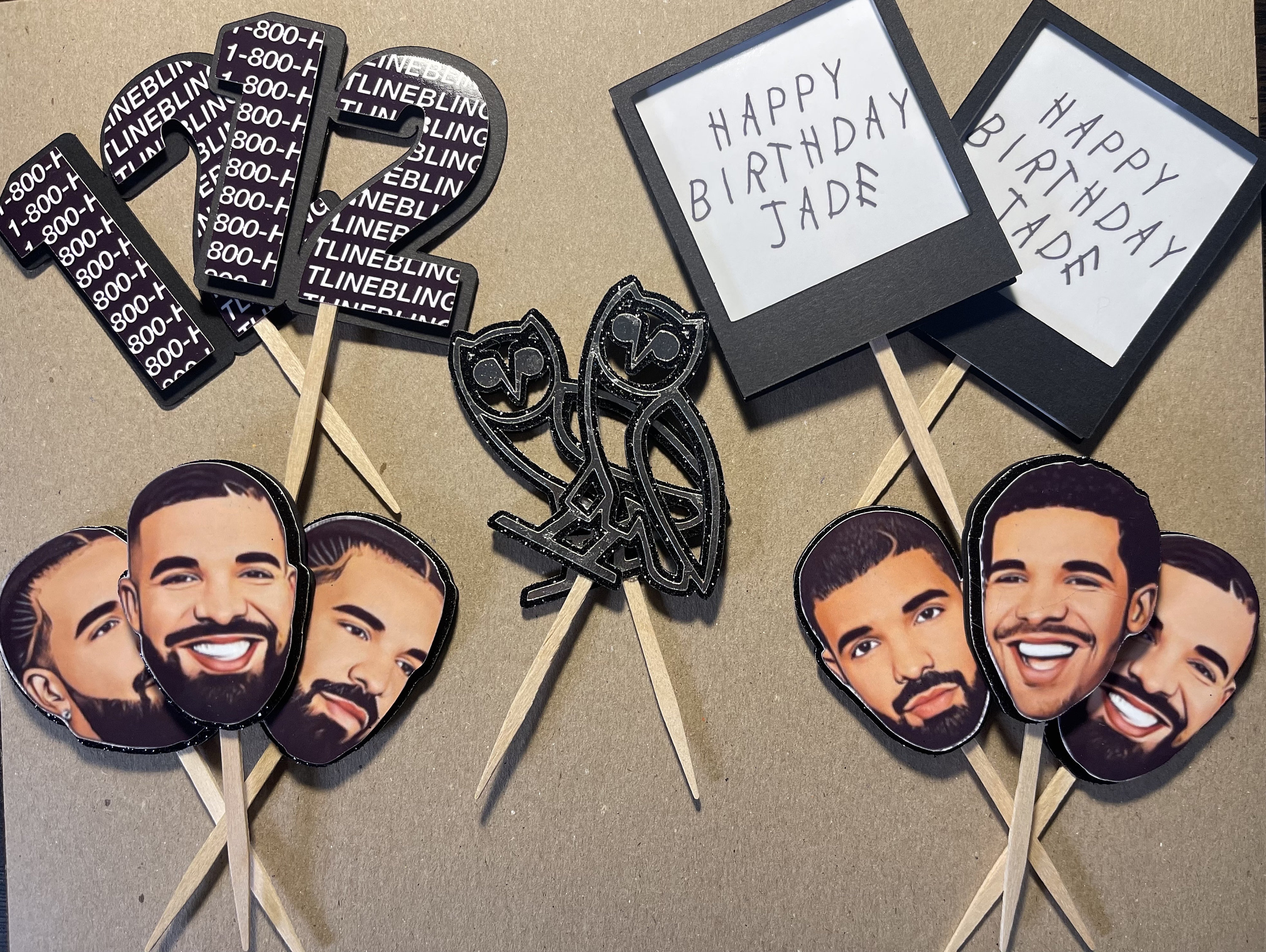 DRAKE CUPCAKE TOPPERS - Etsy