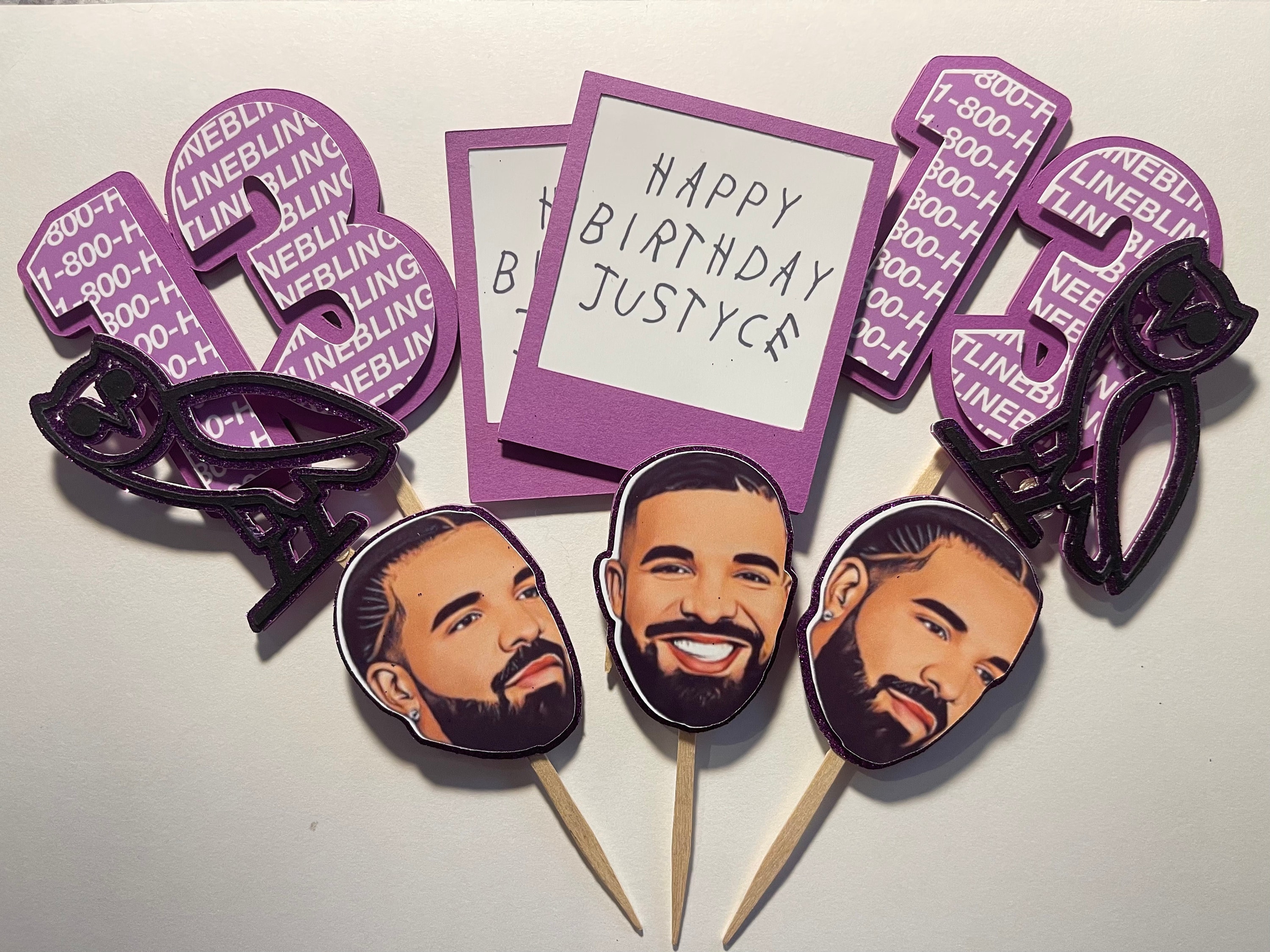 DRAKE CUPCAKE TOPPERS - Etsy