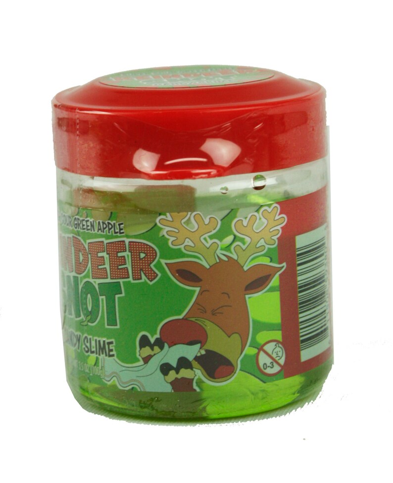 Super Sour Green Apple Reindeer Snot Christmas Candy Slime 3.5 Oz Spoon ...