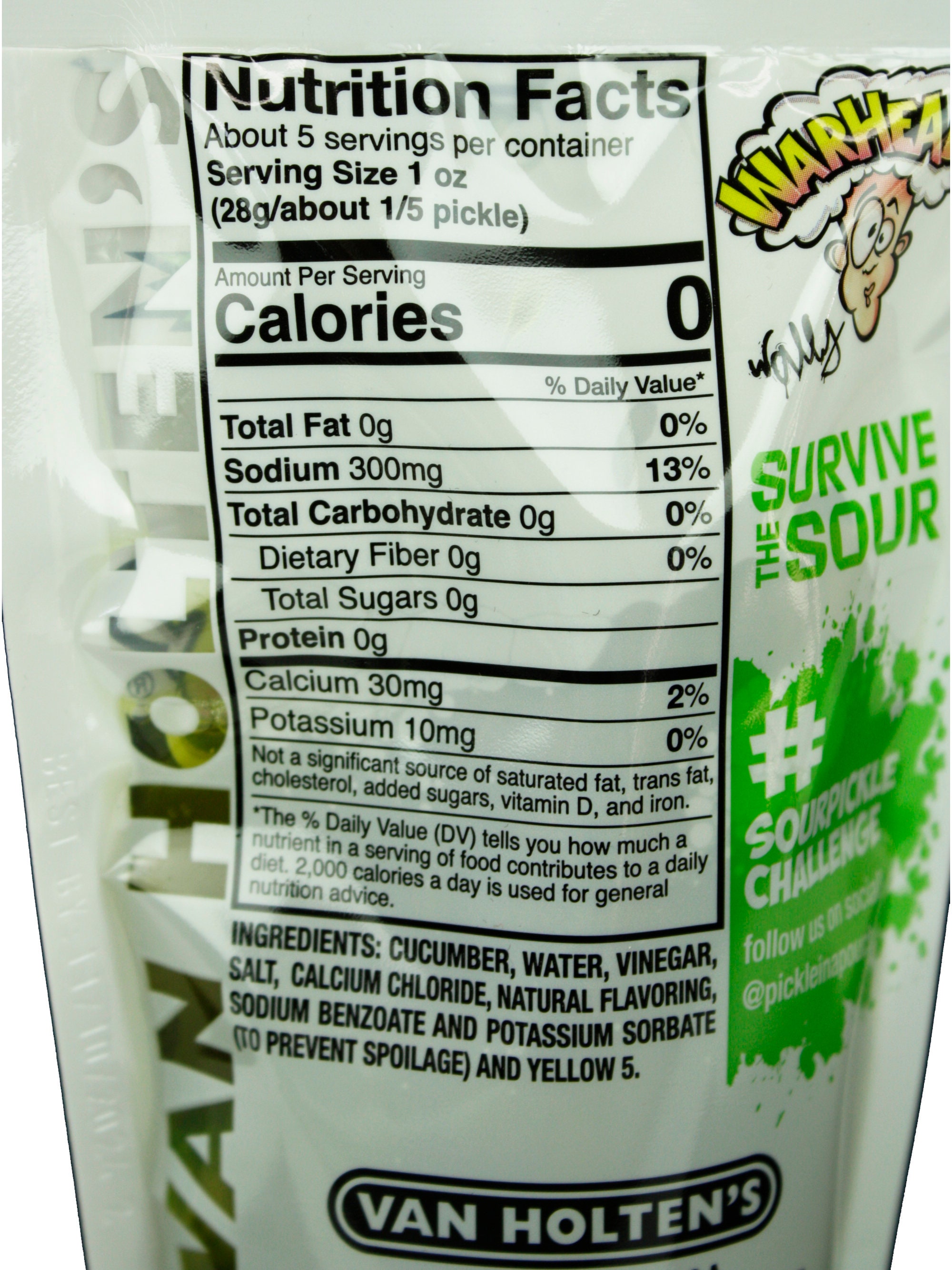 Van Holten's Sour Dill Pickle Warheads Extreme Sour Whole Pickle About ...