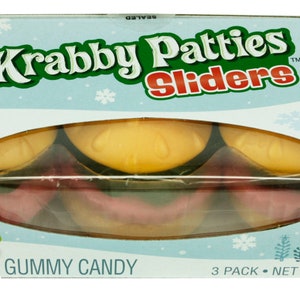 Spongebob Squarepants 3 Pack Giant Krabby Patties Sliders Gummy Candy 9 ...