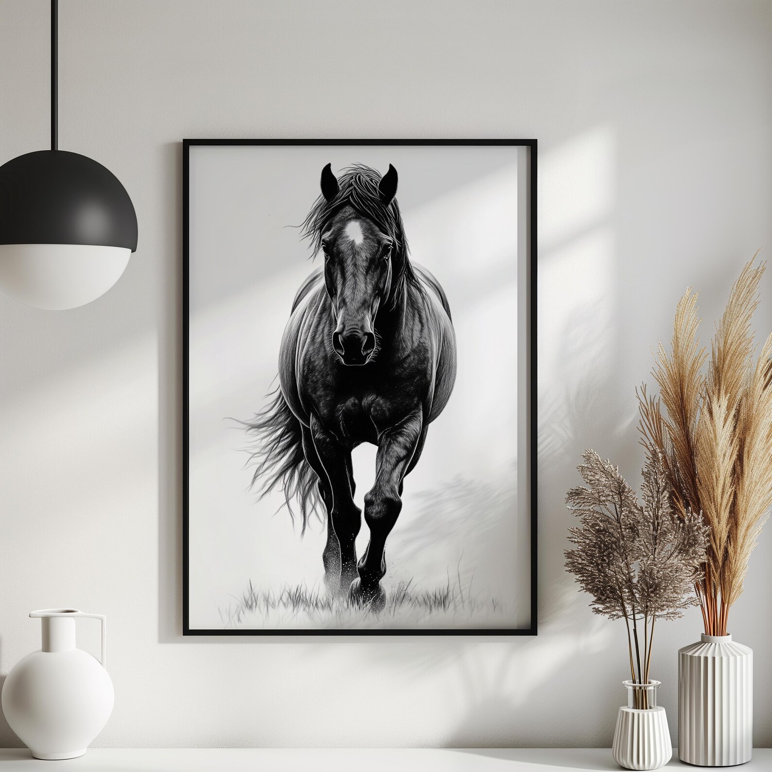 Farmhouse Animal Prints Set: Horse, Highland Cow, Donkey (digital ...