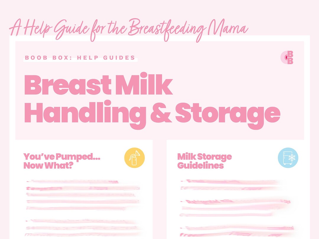Breast Milk Handling & Storage Guidelines, Printable Help Guide for the ...
