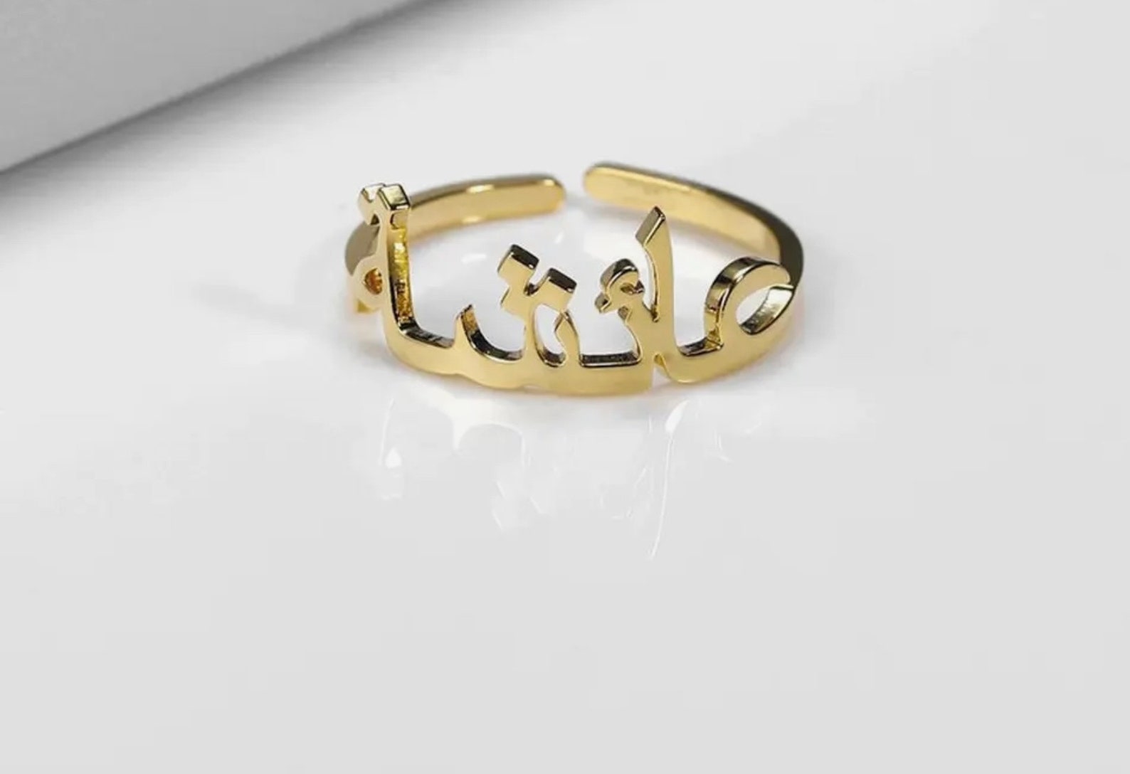 Custom ARABIC NAME Letter RING, Personalized Arabic Calligraphy and ...