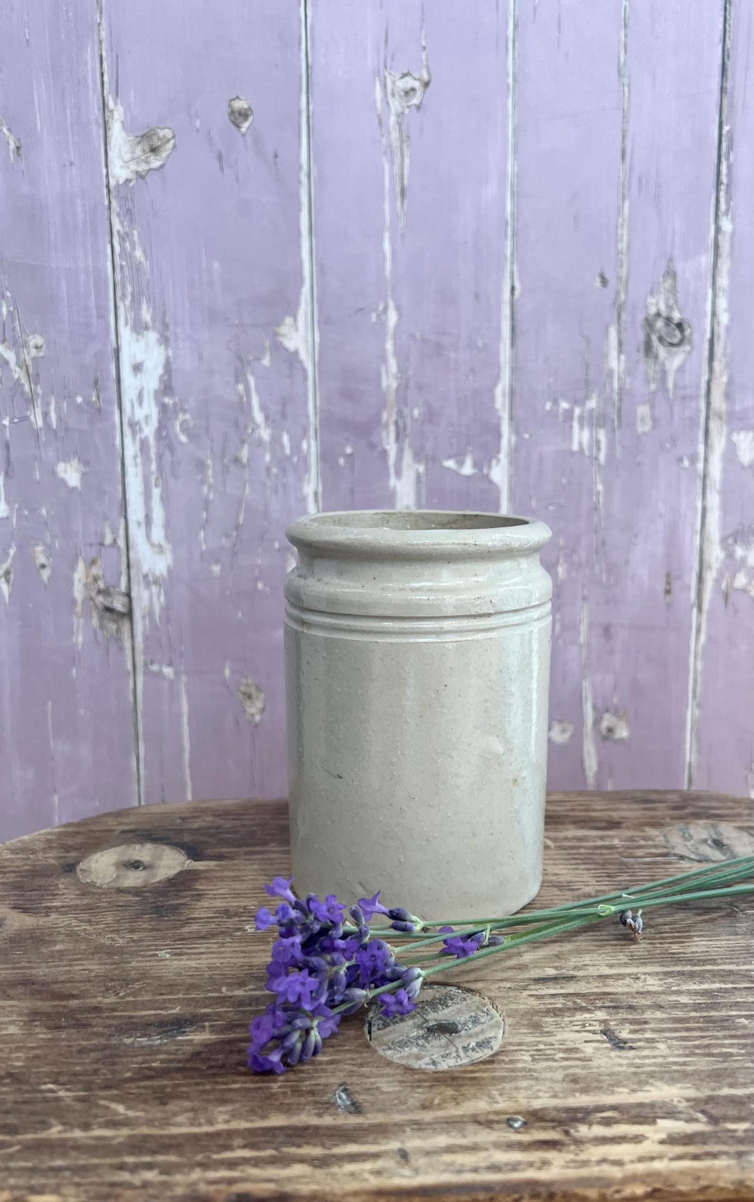 Antique Stoneware Jam Pot, Salt Glazed Pot, Vintage Kitchen, Rustic ...