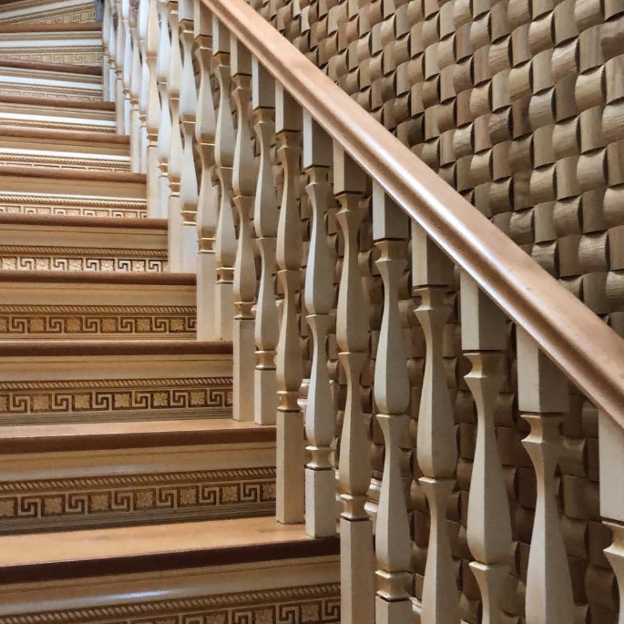 Carved Stair Post, Special Production, Massive Embroidered, Newel Cup ...