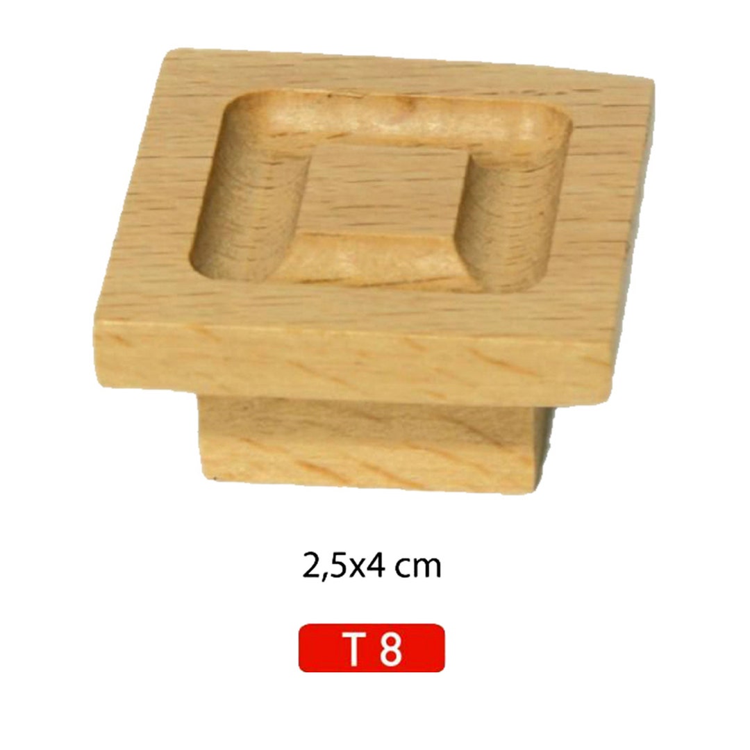 Recessed Wooden Handles, Different Sizes Available, Made of Beech Wood ...