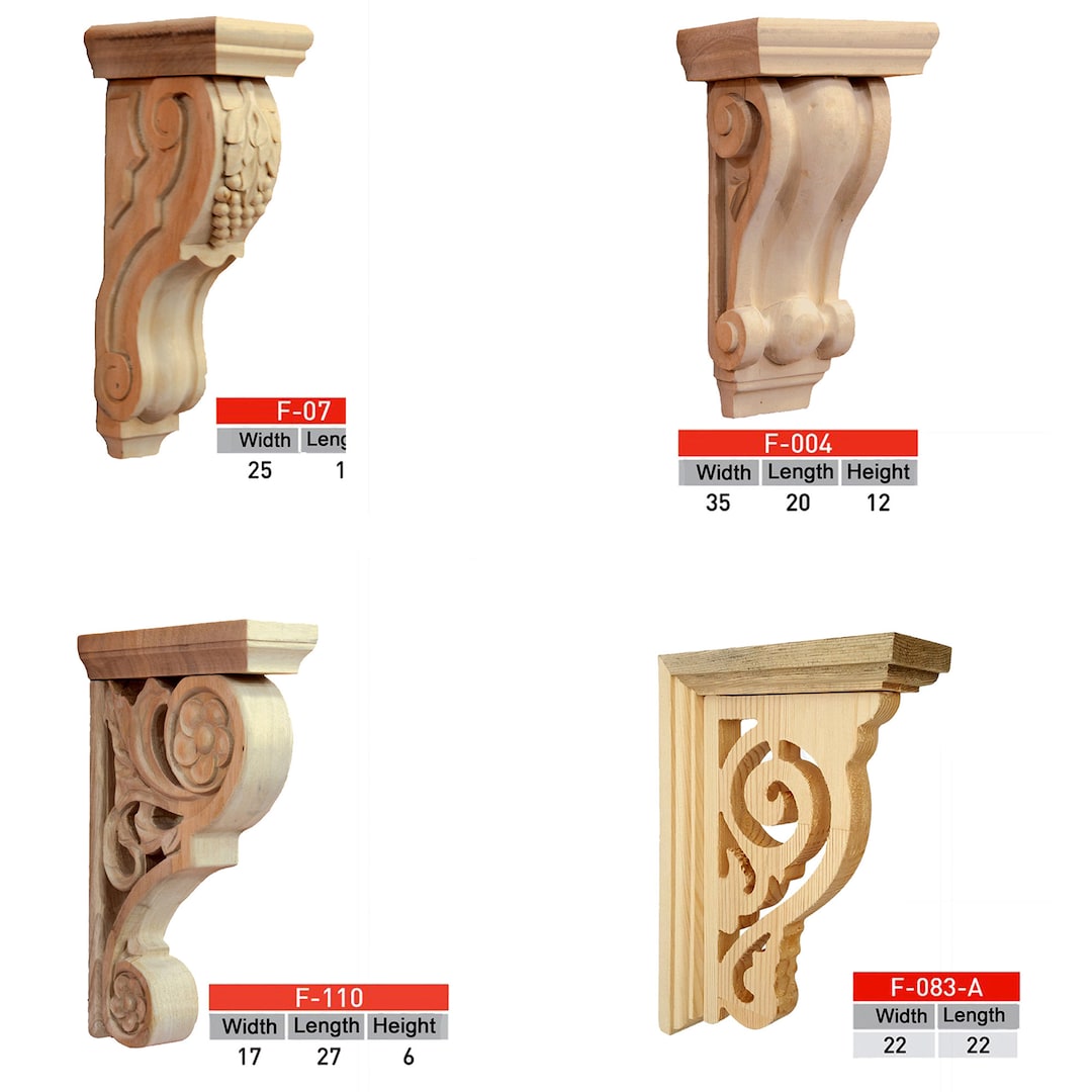 Carved Decorative Corners, Unpainted Woods, Carved Corner, Applique ...