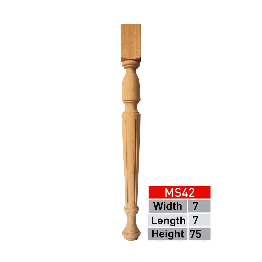 Set of 4, Dining Table Legs, Turned Table Legs, Wooden Table Legs ...