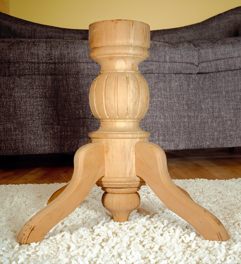 Table Leg, Unpainted Wood, Carved Corner, Applique Onlay, Home Wall ...