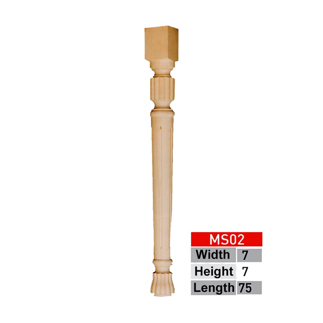Dining Table Legs, Set of 4, Turned Table Legs, Wooden Table Legs ...