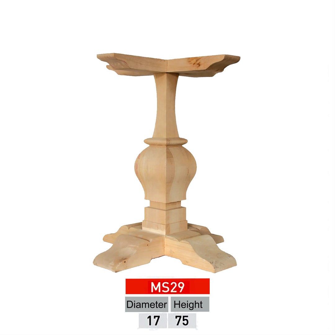 Table Leg, Unpainted Wood, Carved Corner, Applique Onlay, Home Wall ...