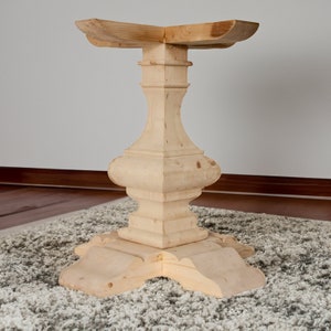 Table Leg, Unpainted Wood, Carved Corner, Applique Onlay, Home Wall ...