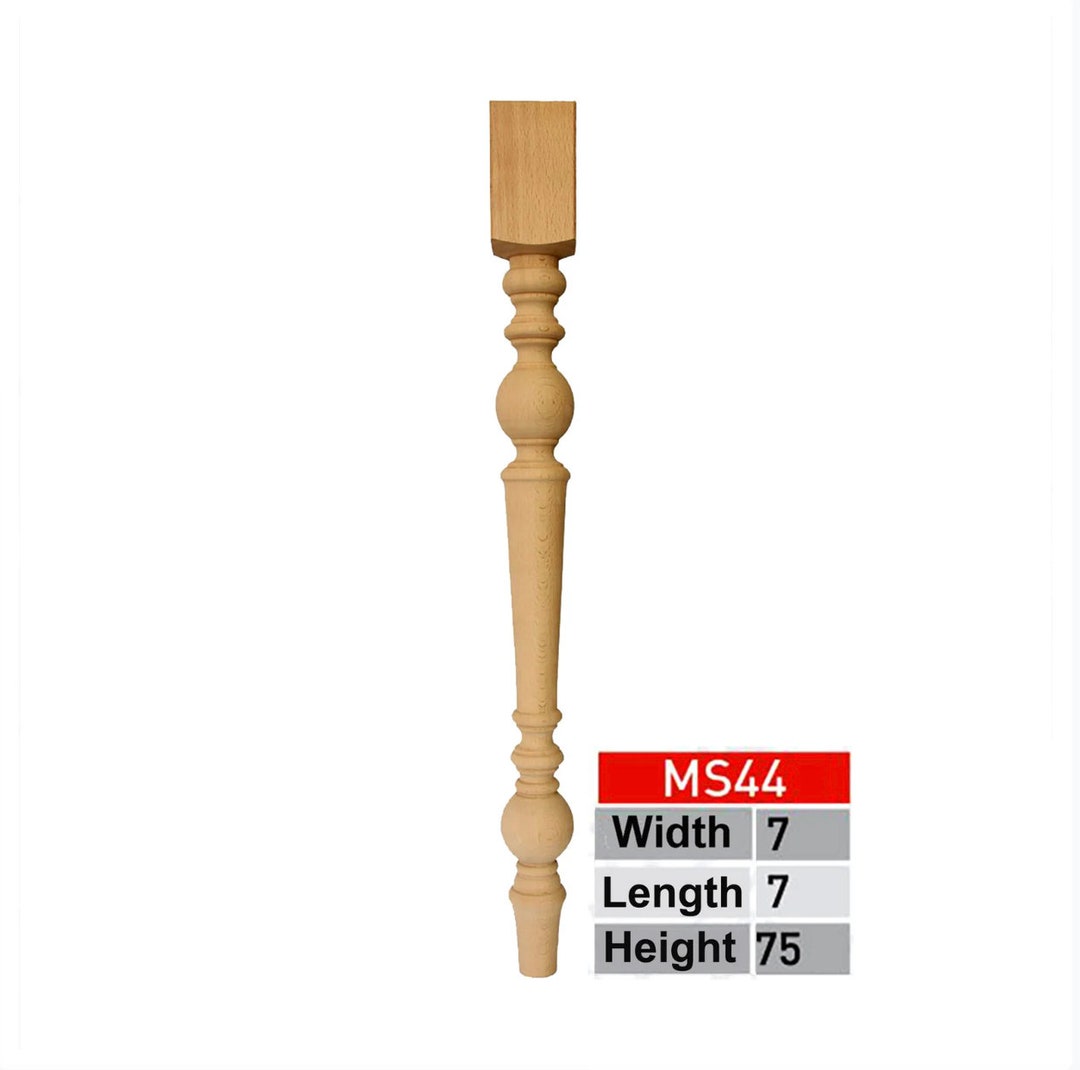 Dining Table Legs, Set of 4, Turned Table Legs, Wooden Table Legs ...