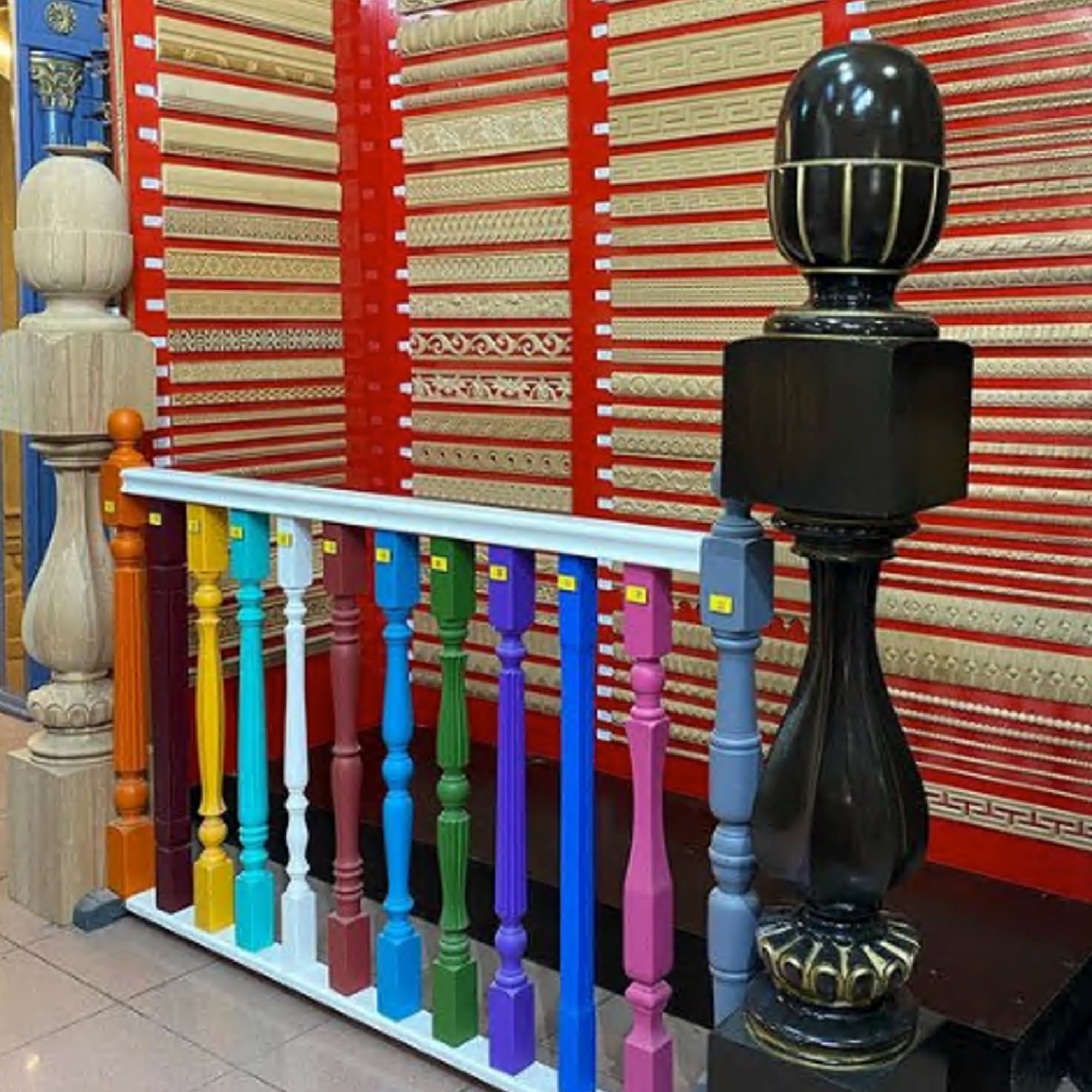 Carved Stair Post, Special Production, Massive Embroidered, Newel Cup ...