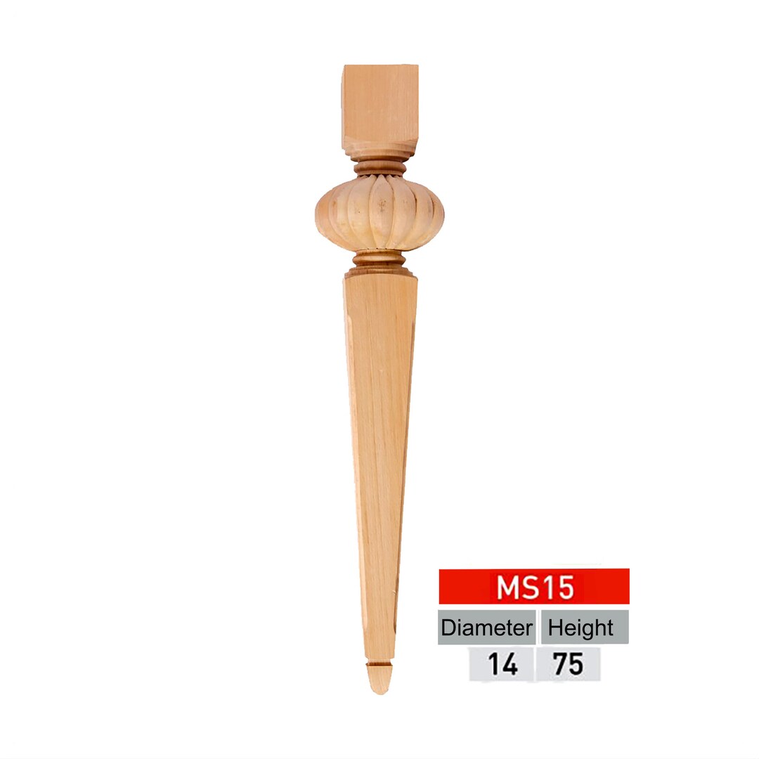 Dining Table Legs, Set of 4, Turned Table Legs, Wooden Table Legs ...