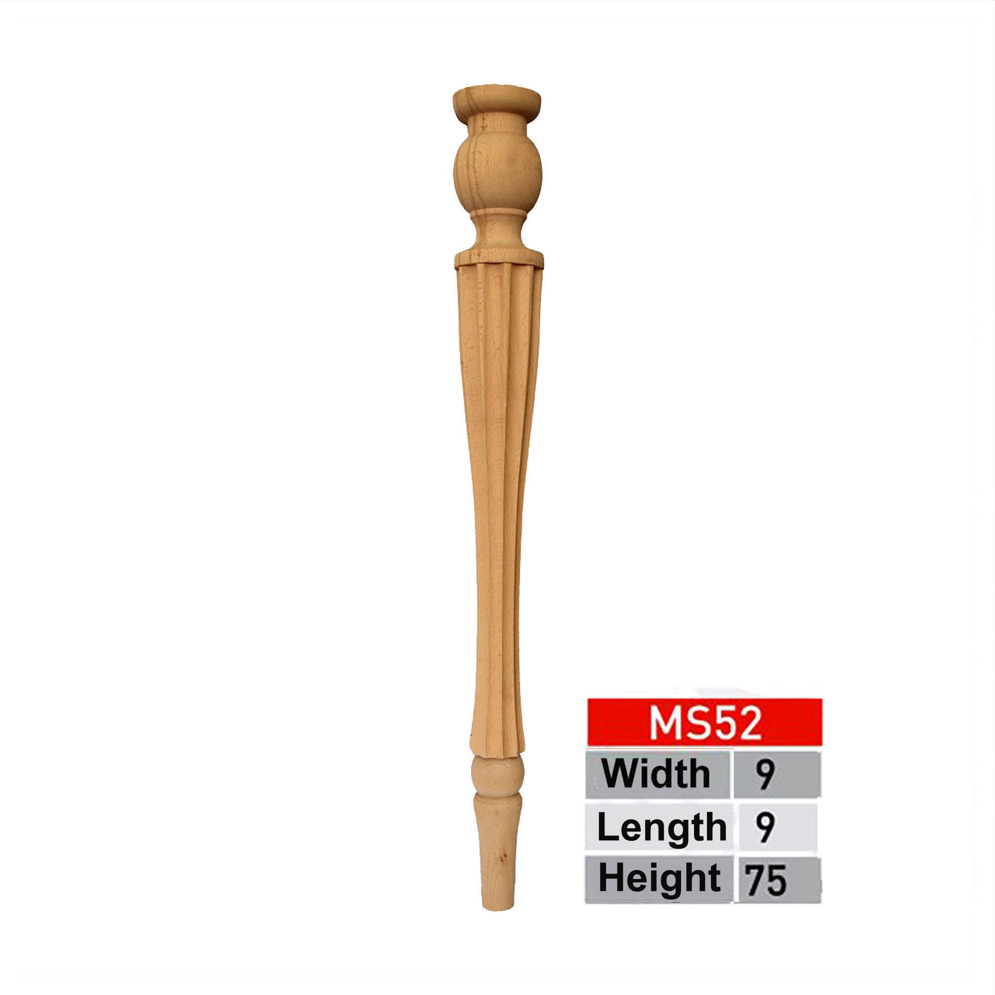 Dining Table Legs, Set of 4, Turned Table Legs, Wooden Table Legs ...