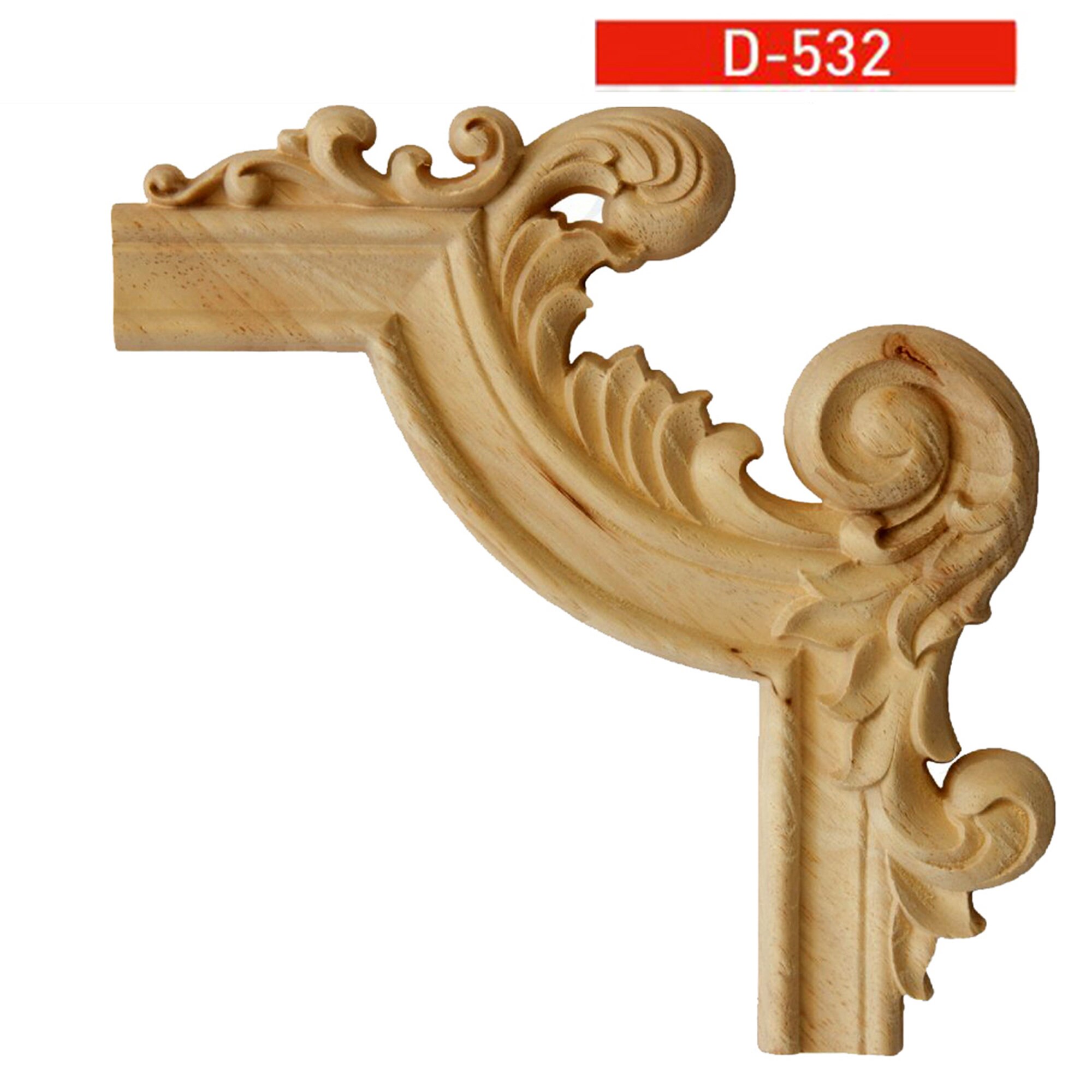 Unpainted Wood, Carved Corner, Applique Onlay, Home Wall Corners ...