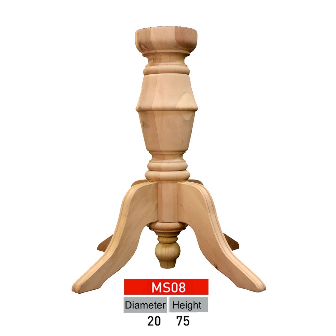 Table Leg, Unpainted Wood, Carved Corner, Applique Onlay, Home Wall ...