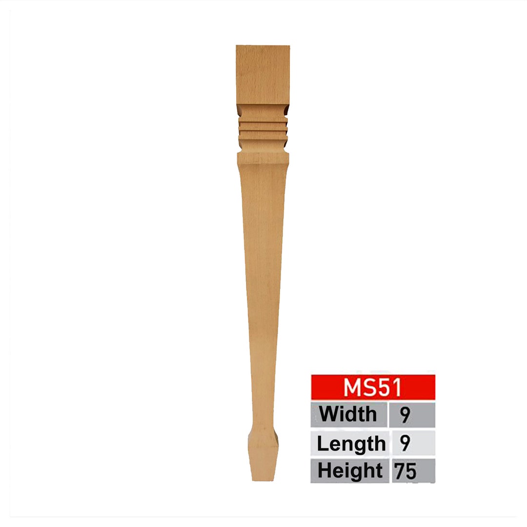 Dining Table Legs, Set of 4, Turned Table Legs, Wooden Table Legs ...