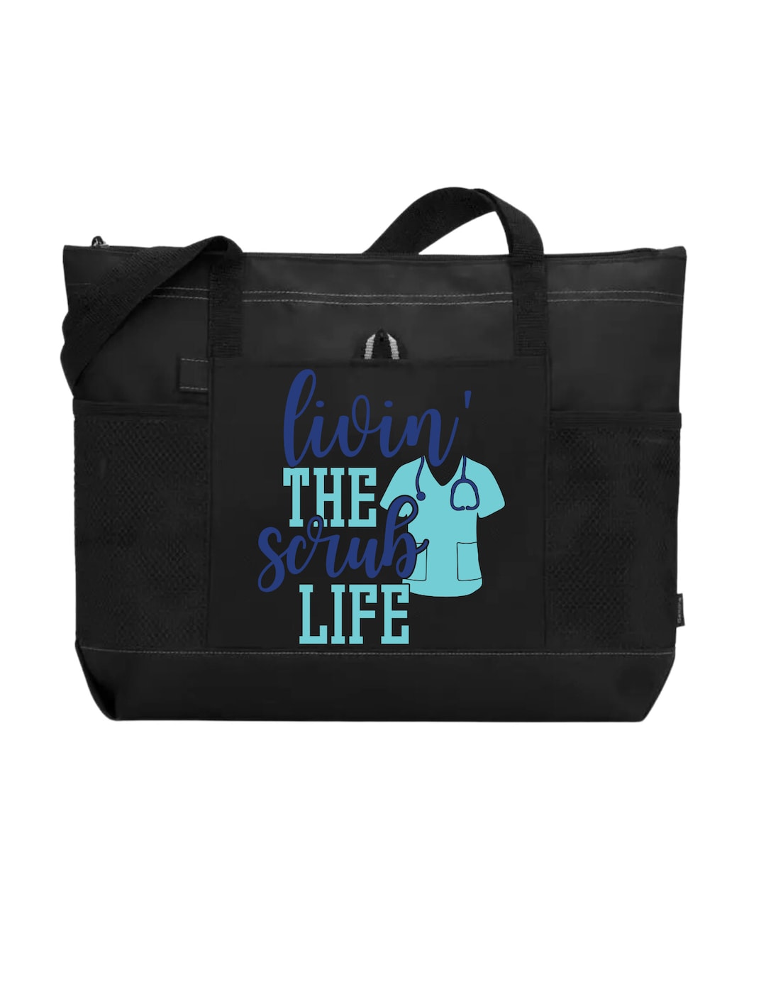 Healthcare Tote Bags, Livin the Scrub Life Bag, Personal Support Worker ...