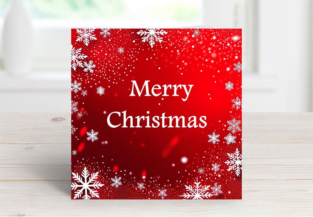 Merry Christmas Card, Happy Xmas Card, Printable Festive Card, Digital ...