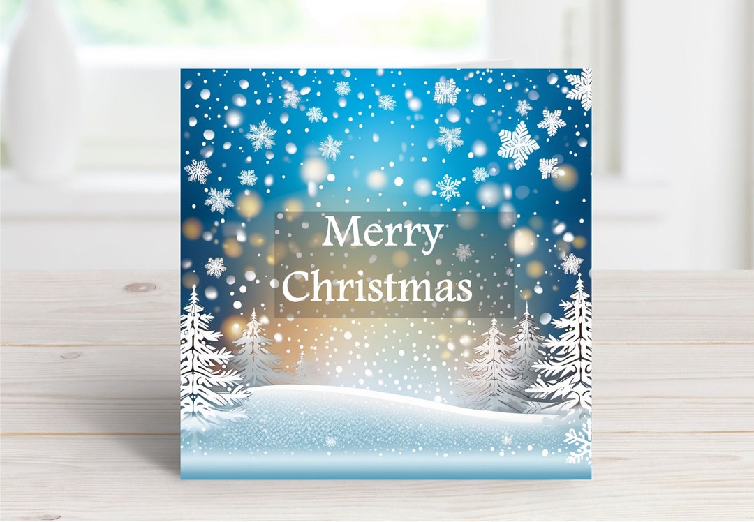 Merry Christmas Card Happy Xmas Card Printable Festive Card - Etsy Canada