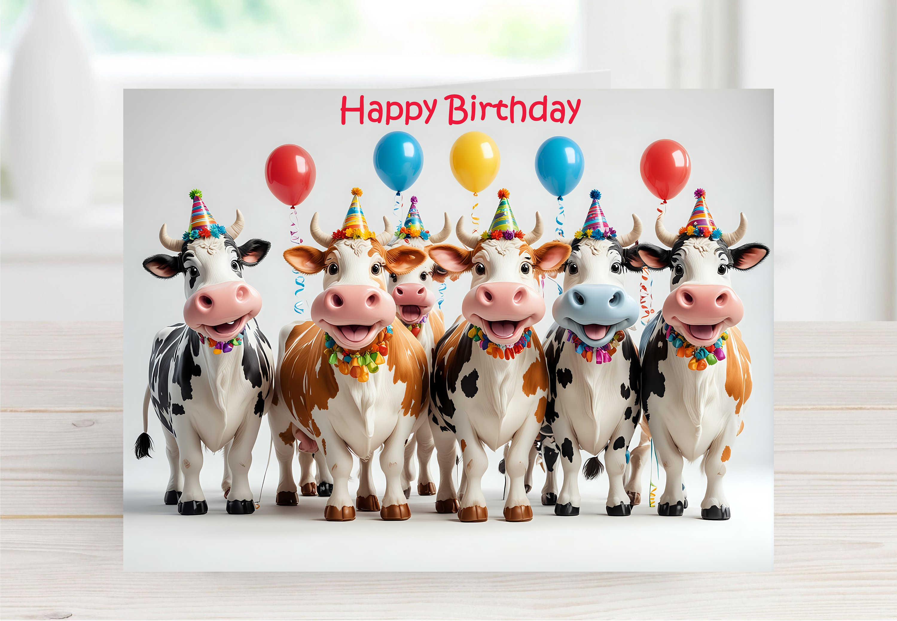 Printable Happy Birthday Card, Colourful Birthday Greeting, Digital ...