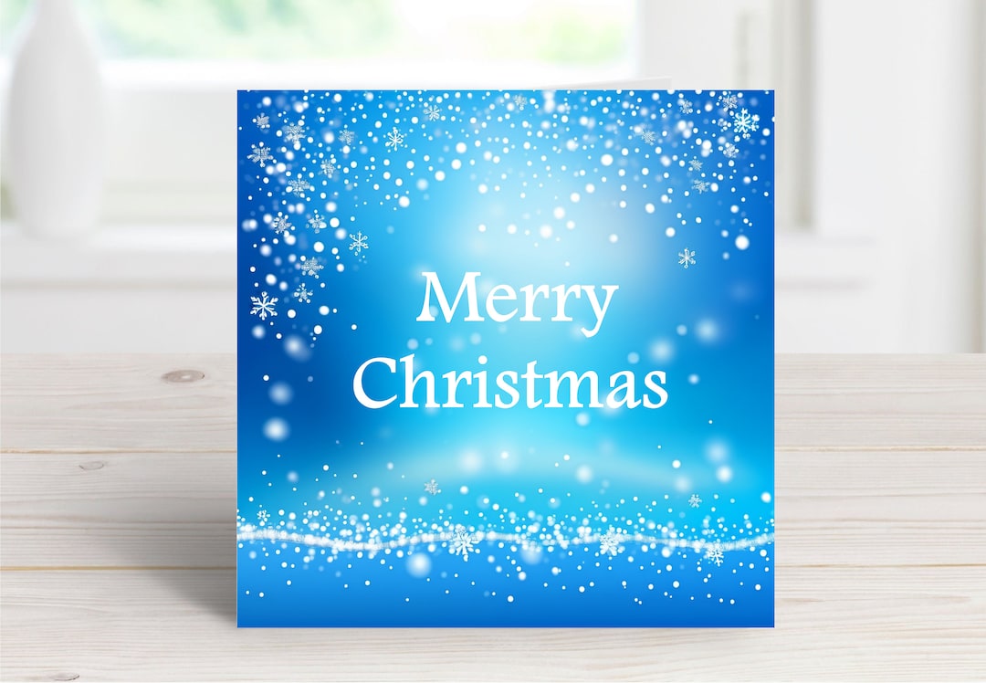 Merry Christmas Card, Happy Xmas Card, Printable Festive Card, Digital ...