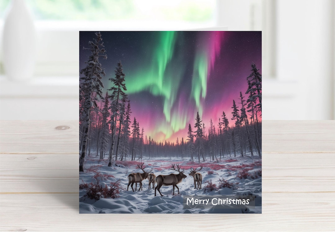 Merry Christmas Card, Happy Xmas Card, Printable Festive Card, Digital ...