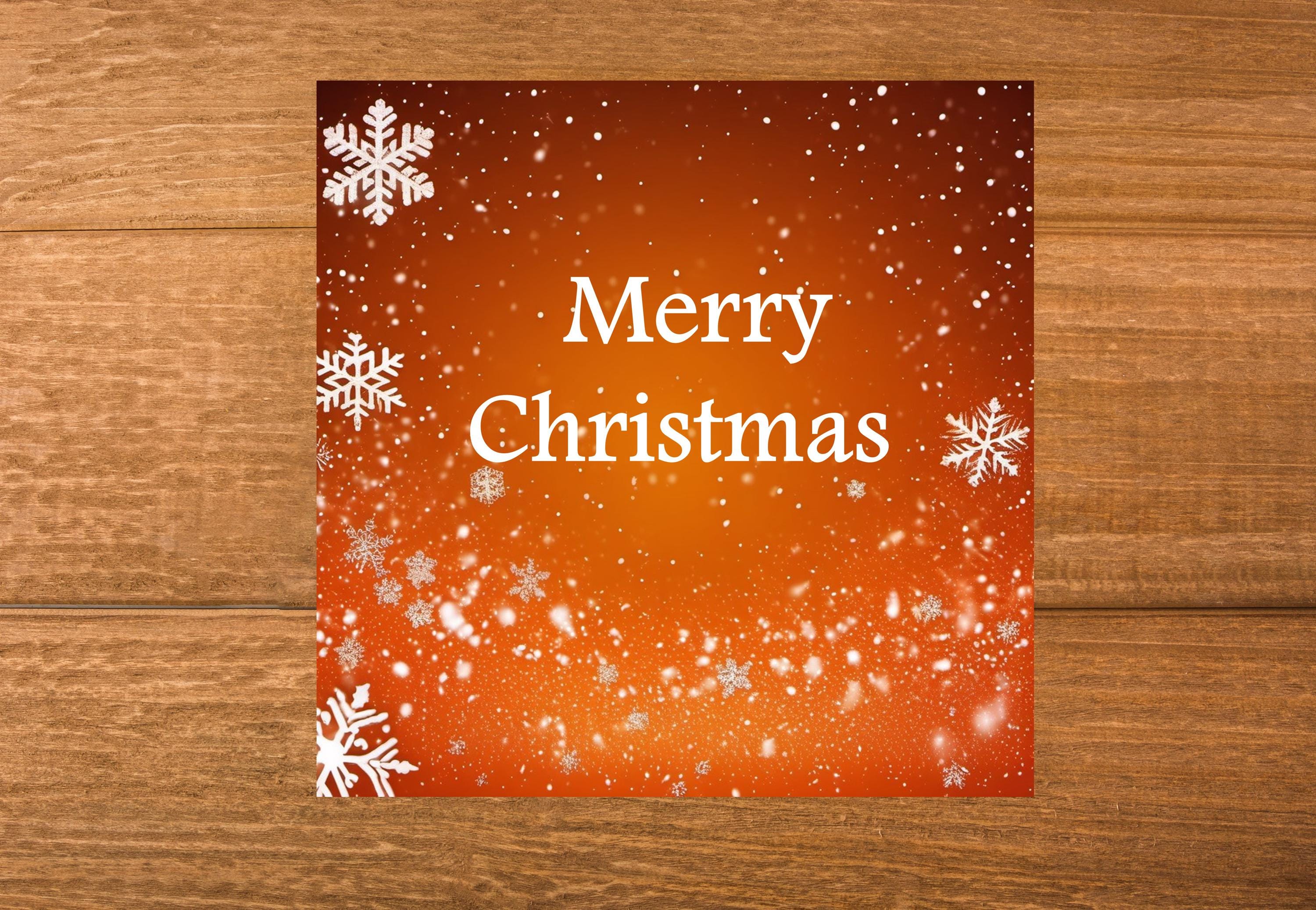Merry Christmas Card, Happy Xmas Card, Printable Festive Card, Digital ...