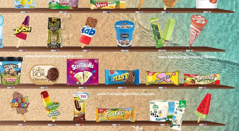 Ice Cream Heaven, Printable Poster, Modern Wall Art, Digital Wall Art ...