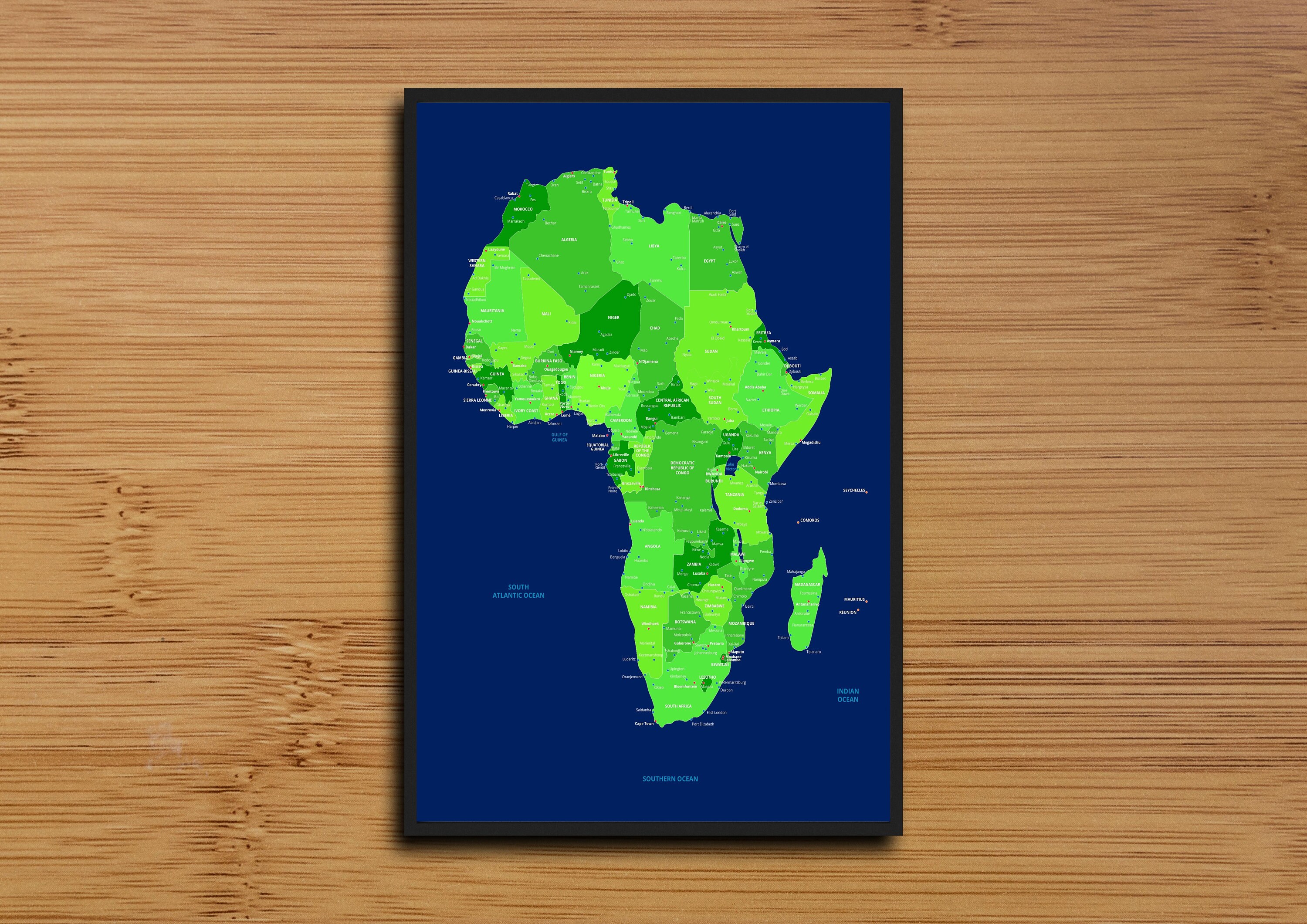 Labled map of africa
