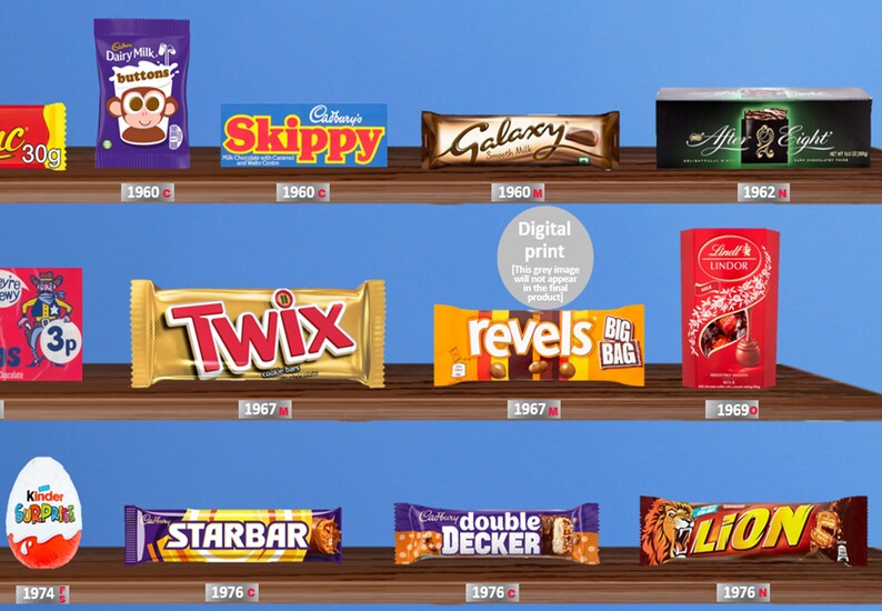 Printable Poster, Digital Wall Art, Wall Art Prints, Chocolate Brands ...