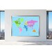 Detailed World Map With Capital Cities, Wall Art Educational Décor ...